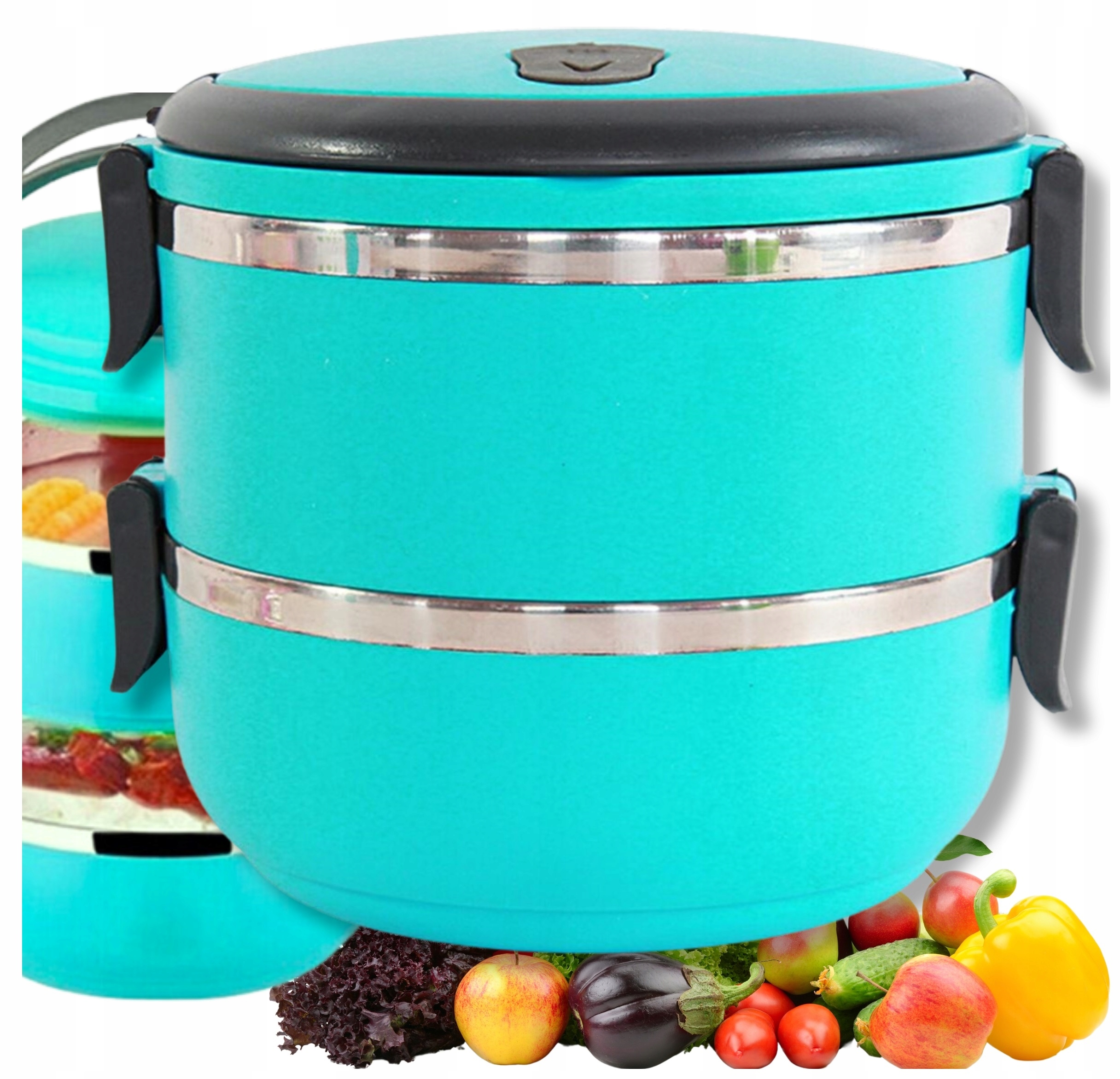 TERMOS OBIADOWY POJEMNIK NA ŻYWNOŚĆ LUNCHBOX POKRYWKA 2 CZĘŚCI MISKA (5907621826413) • Cena ...