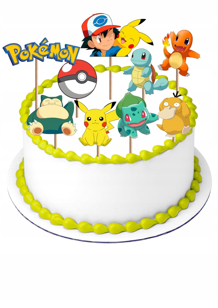 Zestaw Topper Papierowy na TORT POKEMON 9 SZT. 13976272654 - Allegro.pl Zestaw Topper Papierowy na TORT POKEMON 9 SZT. 13976272654 - Allegro.pl