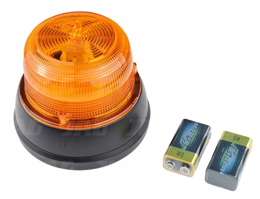 Lampa błyskowa kogut LED na baterie/akumulatorki 9V mocny magnes za 92 ...