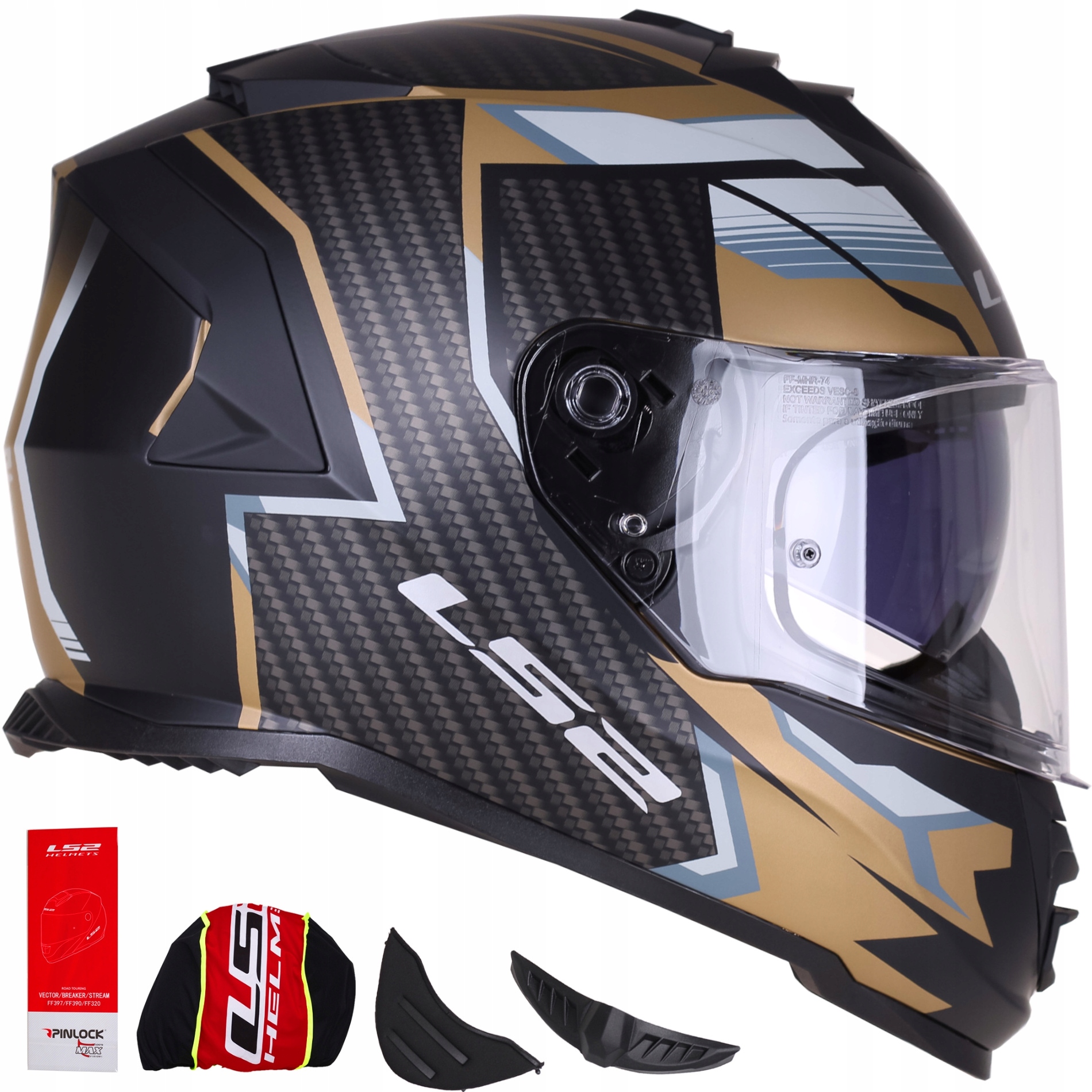 Helma LS2 FF800 Storm II Tracker M.Black Gold M - Allegro