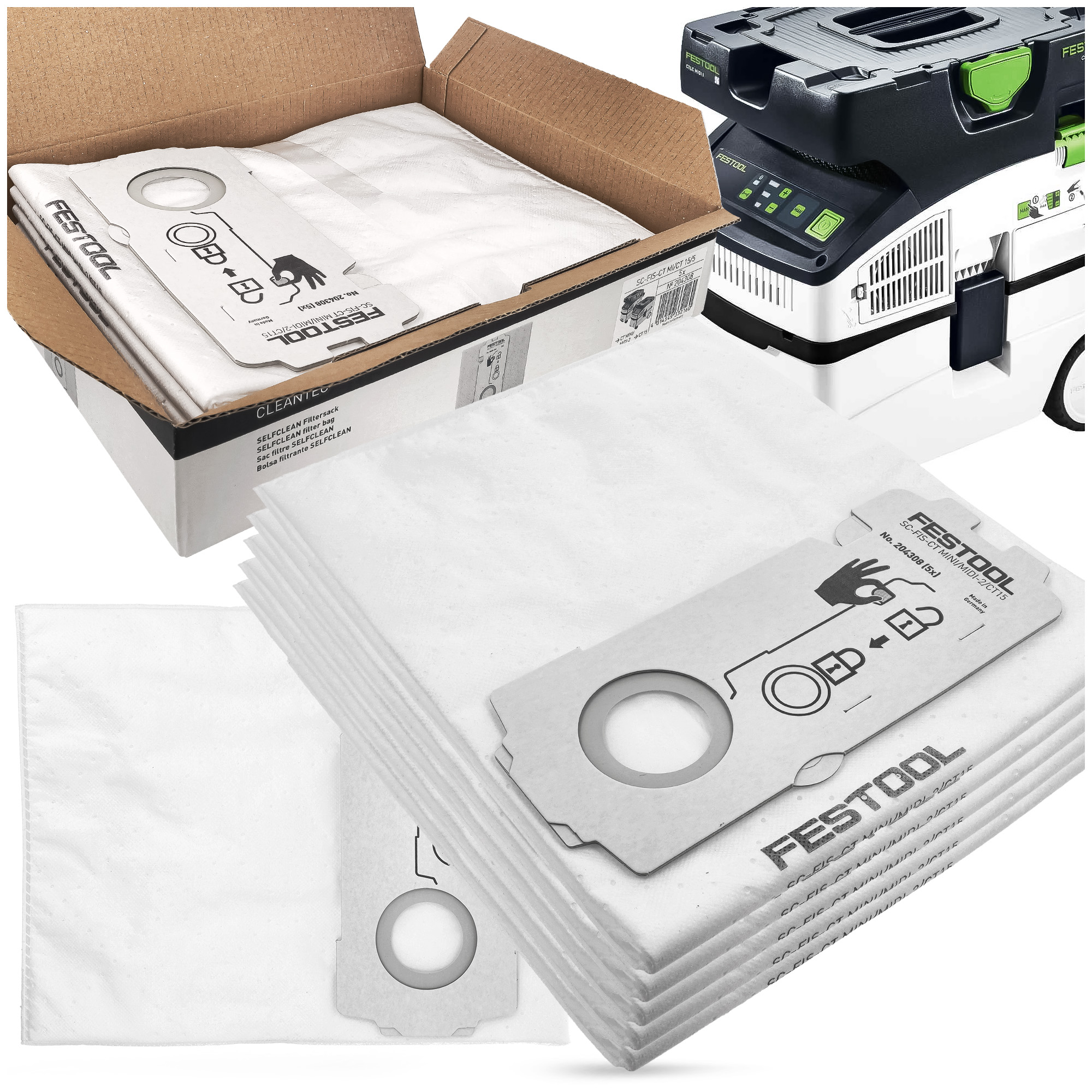 5x Worki Do Odkurzacza FESTOOL CT MINI MIDI CT MINI I CTC MINI/MIDI CT ...