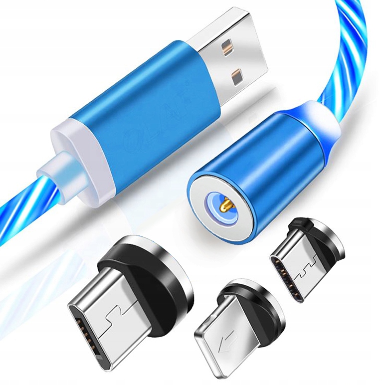 MAGNETICKÝ KABEL USB MICRO TYP-C IPHONE SVÍTÍCÍ - Sklep, Opinie, Cena w ...
