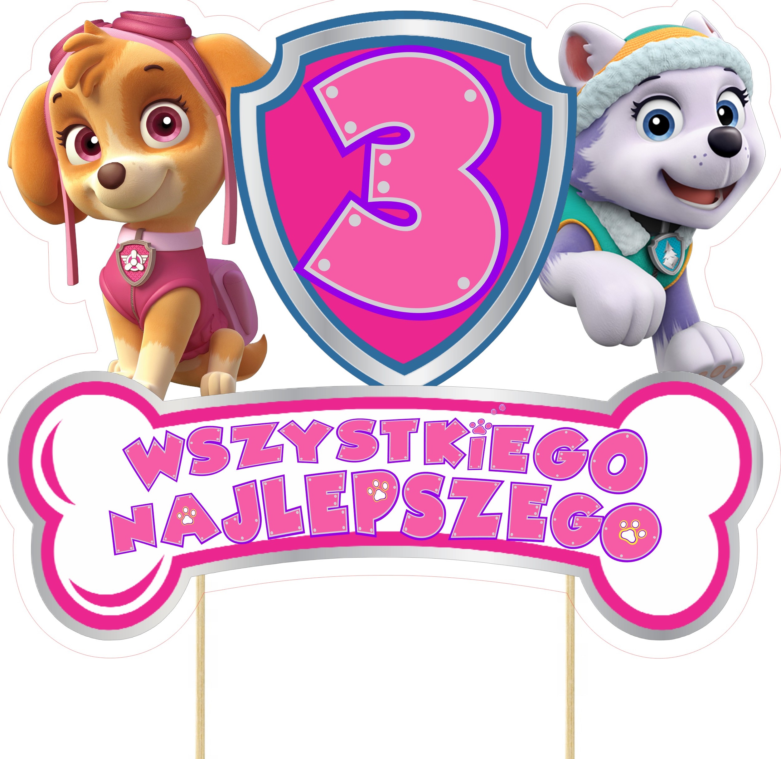 TOPPER DEKORACJA NA TORT PSI PATROL SKY EVEREST 13932924850 - Allegro.pl