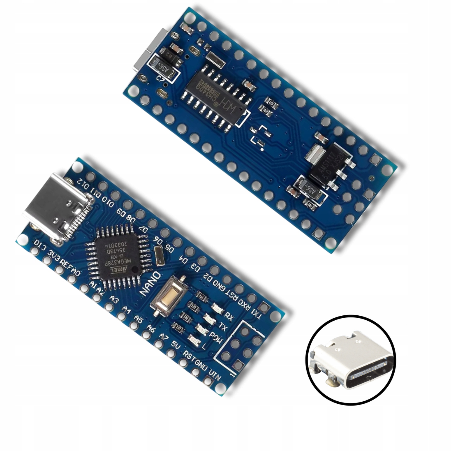 Moduł Nano V3.0 Z USB-C CH340 kompatybilny z Arduino - polutowany - Sklep, Opinie, Cena w Allegro.pl