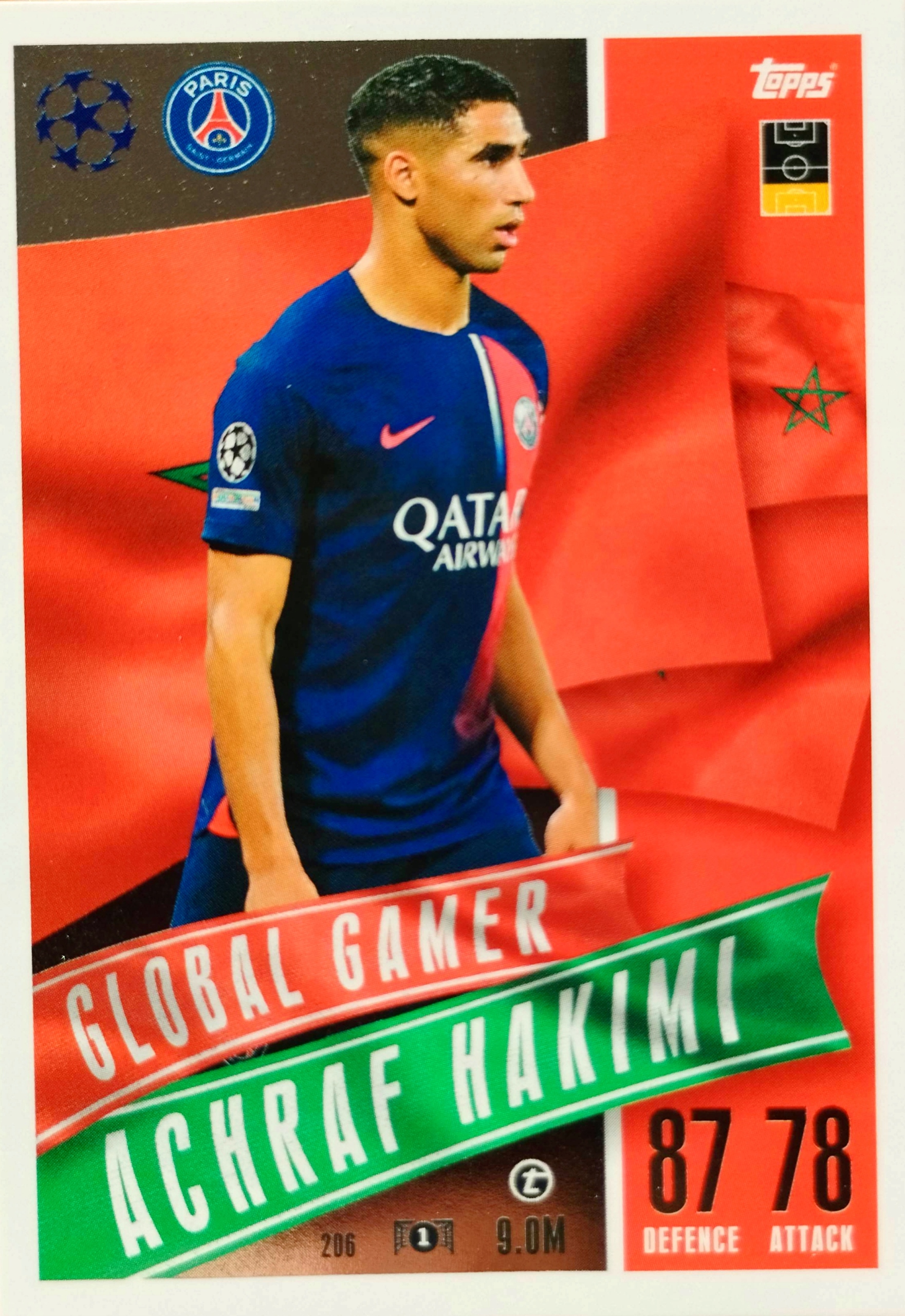 TOPPS MATCH ATTAX EXTRA 2023/2024 GLOBAL GAMER 206 ACHRAF HAKIMI PSG za 0,43 € - Allegro