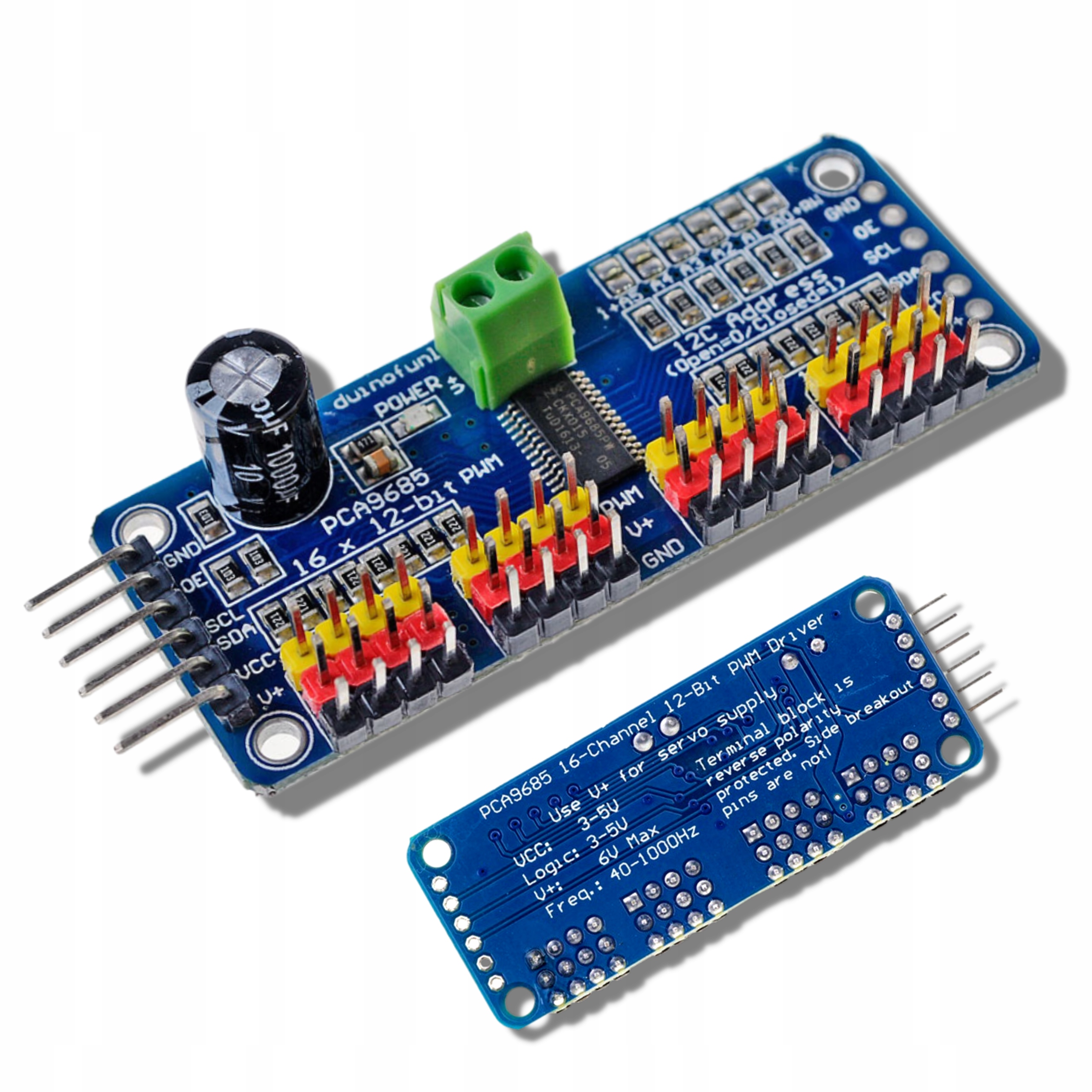 Sterownik 16-kanałowy PCA9685 PWM 12-bit - Sklep, Opinie, Cena w Allegro Sterownik 16-kanałowy PCA9685 PWM 12-bit - Sklep, Opinie, Cena w Allegro