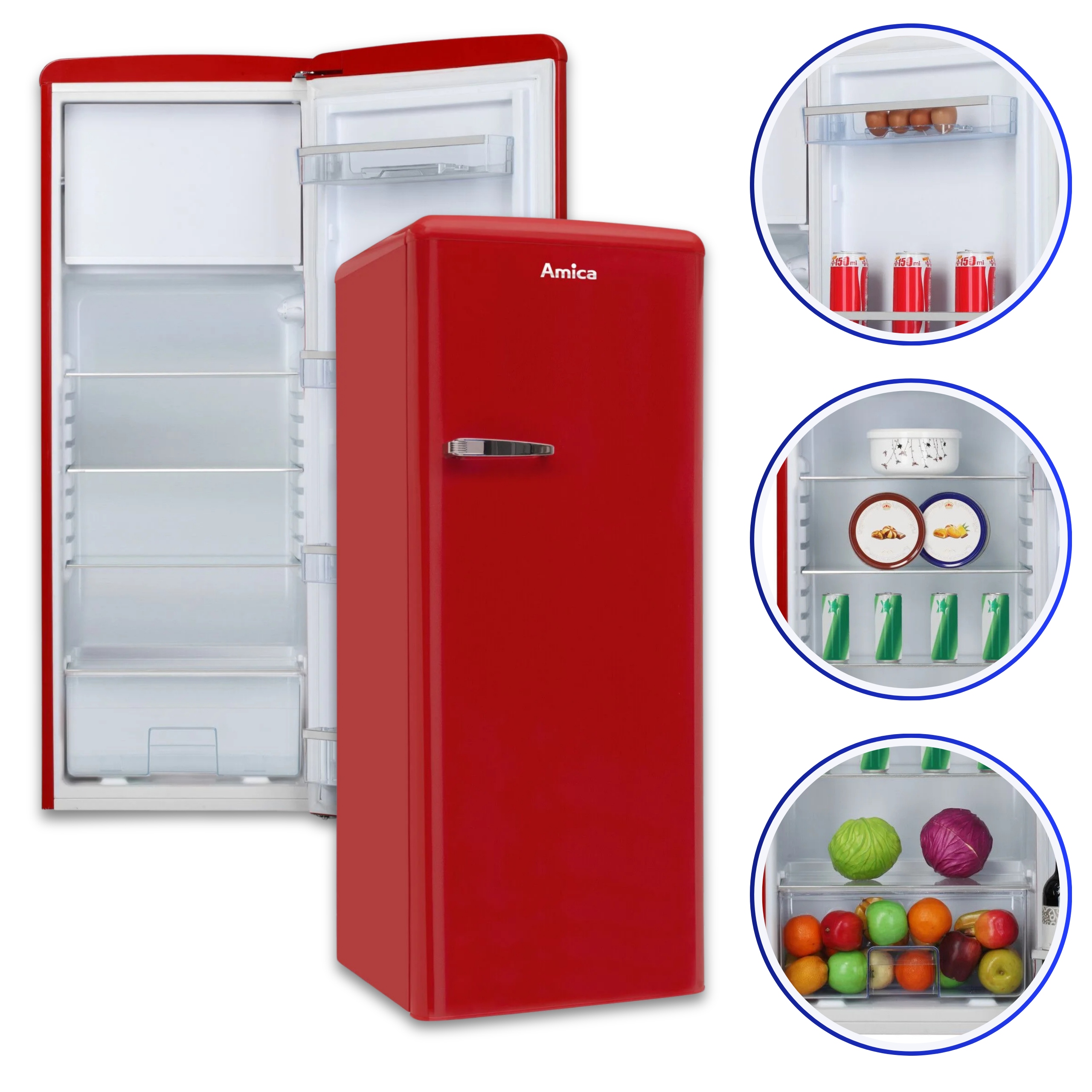 Lodówka jednodrzwiowa Amica VM 1442 R - Sklep, Opinie, Cena w Allegro