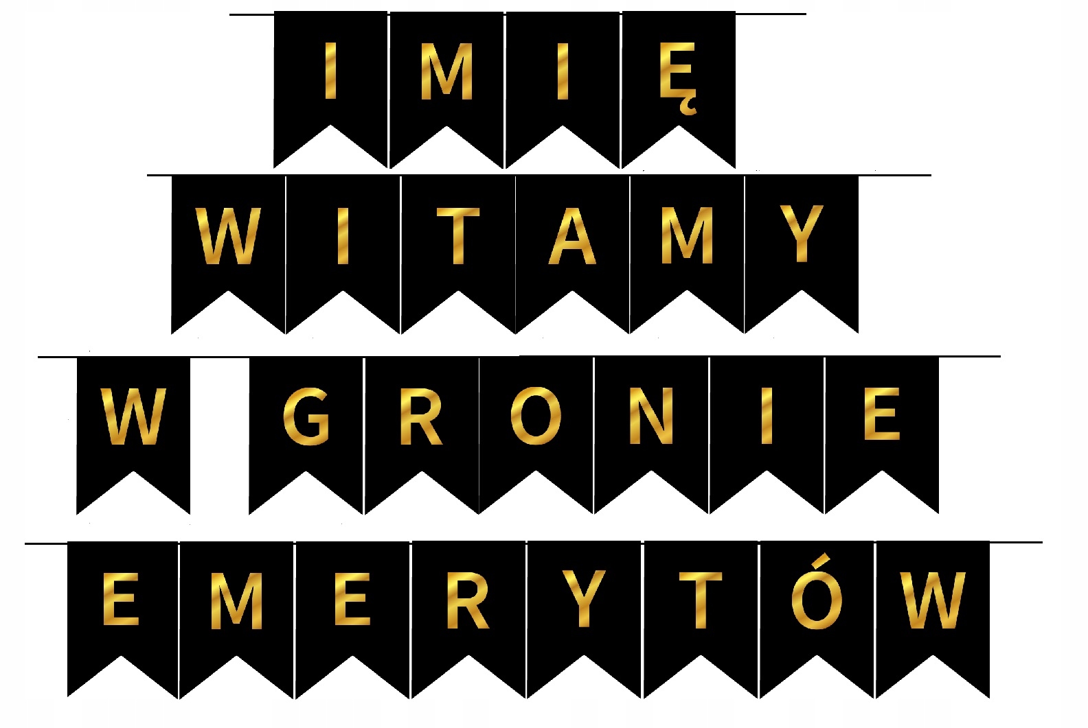 Baner Flagi WITAMY W GRONIE EMERYTÓW + Imię • Cena, Opinie - Allegro