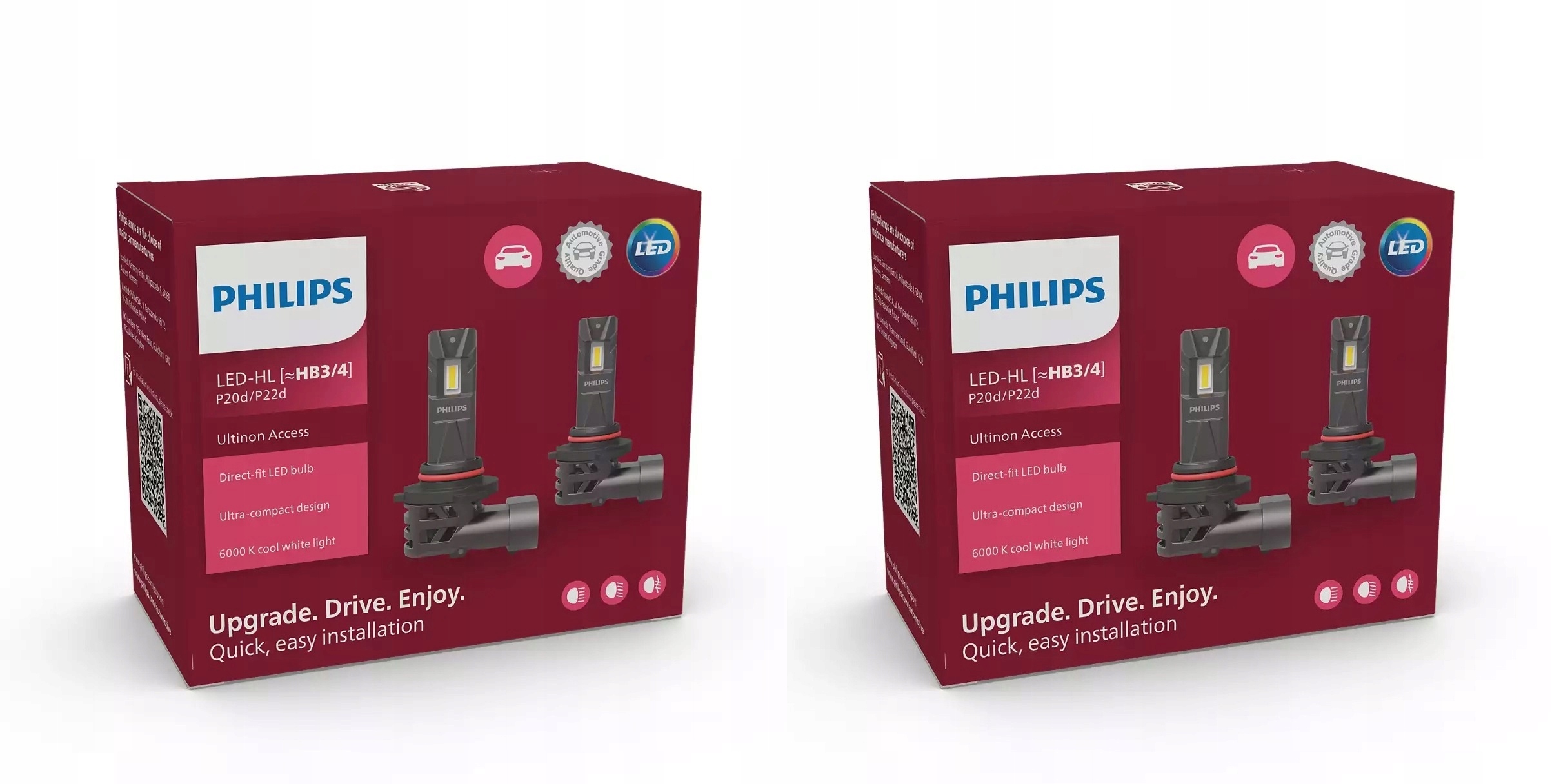 PHILIPS ŻARÓWKA LED HB3 HB4 ULTINON ACCESS 6000K ŁATWY MONTAŻ PLUG&PLAY KPL 8719018025951 za 473 ...