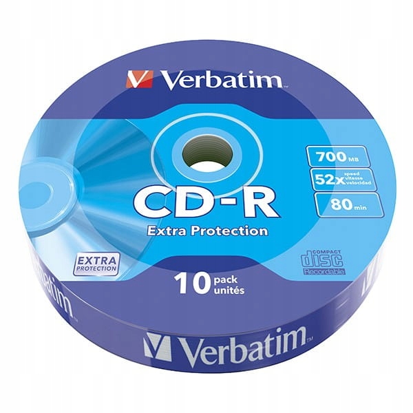Płyta CD Verbatim CD-R 700 MB 10 szt. - Sklep, Opinie, Cena w Allegro
