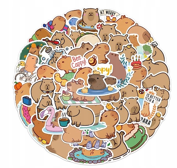 CAPYBARA Stickers Capybara Stickers STICKERBOMB Капібари 50 шт. - docom ...