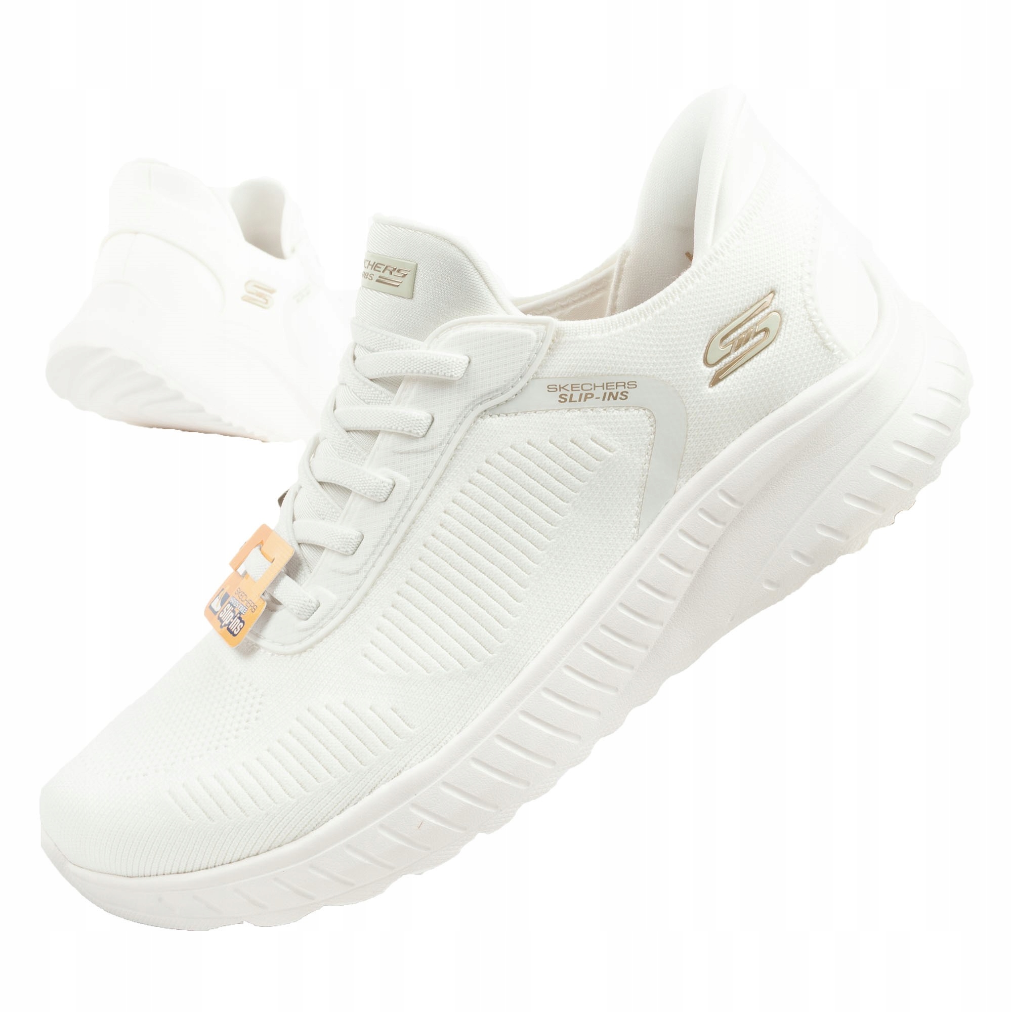 Buty sportowe damskie Skechers Bobs Squad Chaos [117497/OFWT] Slip-Ins ...