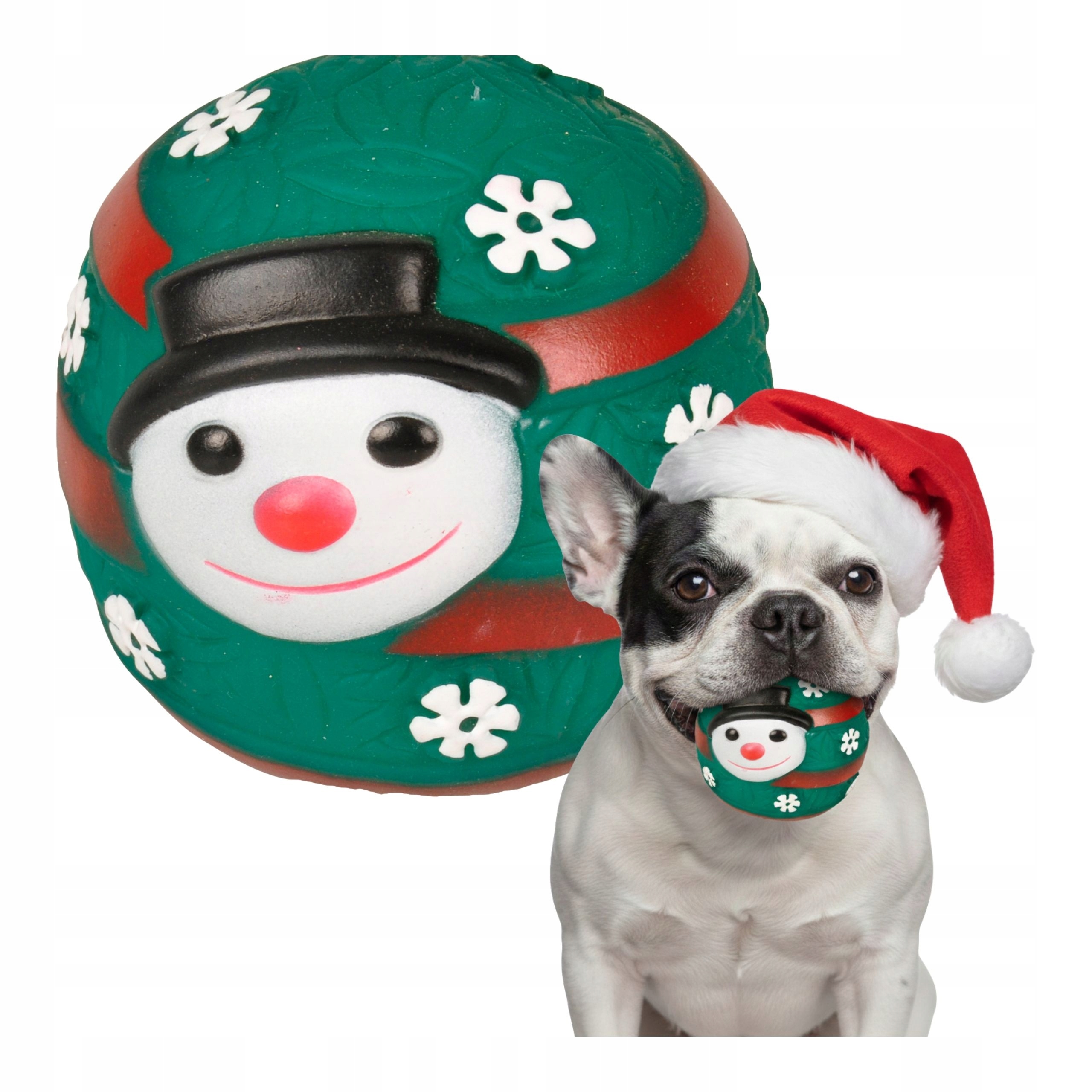 Ünnepi játék kutyáknak HÓEMBER GUMI LABDA SNOW sípoló, (5905997834148 ...