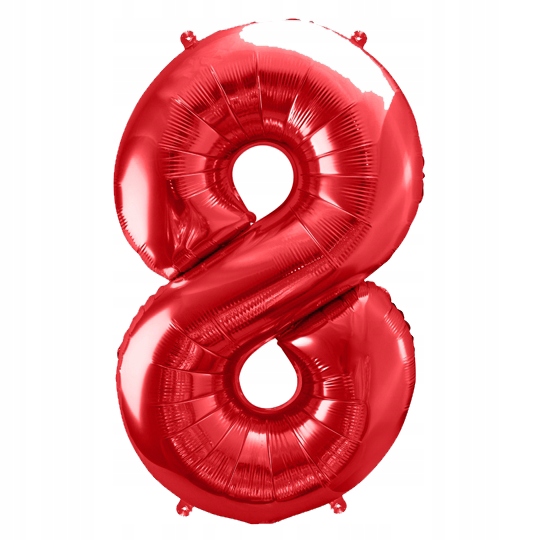 Balon foliowy Cyfra 8 Czerwony 86 cm (5900779169029) • Cena, Opinie ...