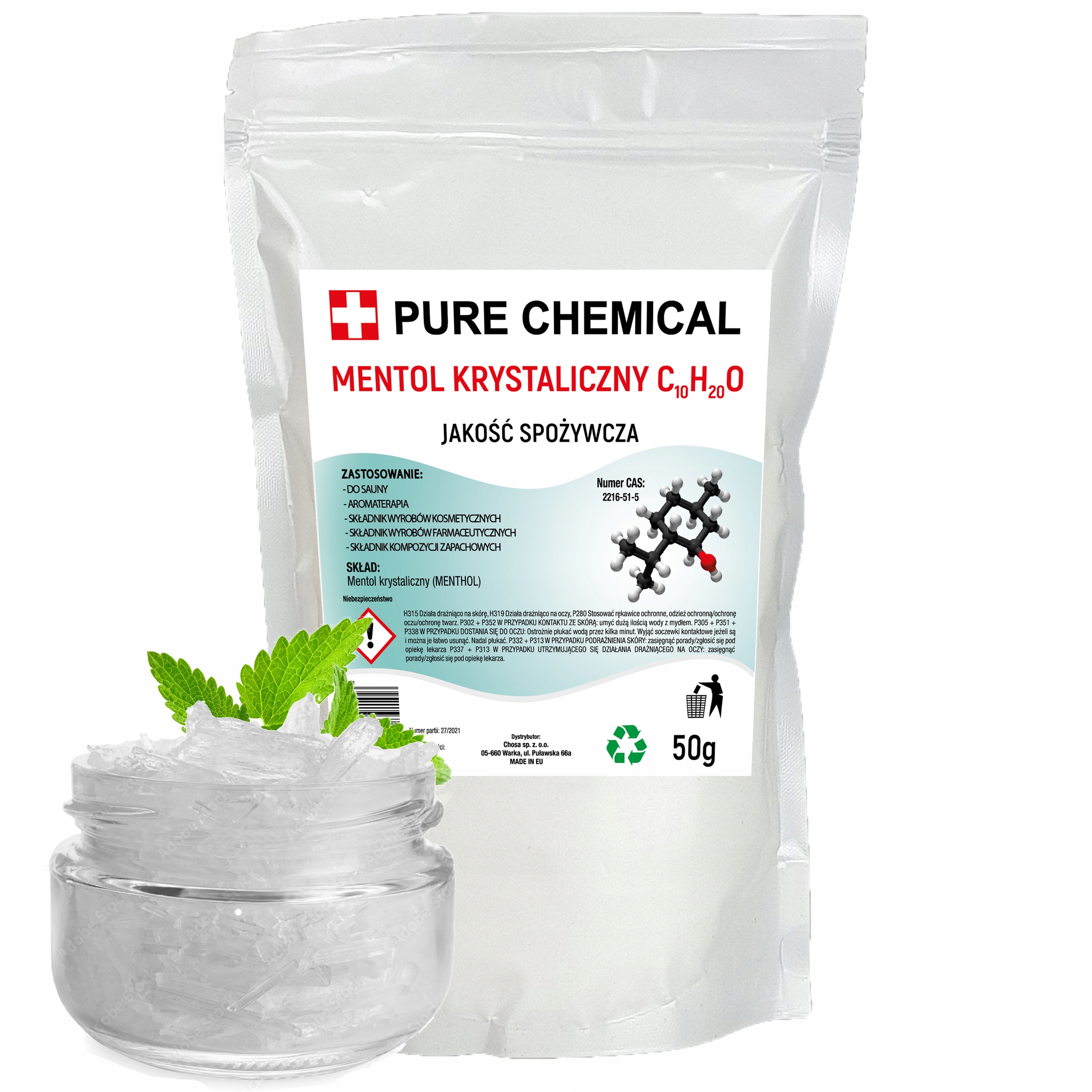 MENTOL KRYSTALICZNY DO SAUNY KRYSZTAŁY 50 gram 11833723063 - Allegro.pl