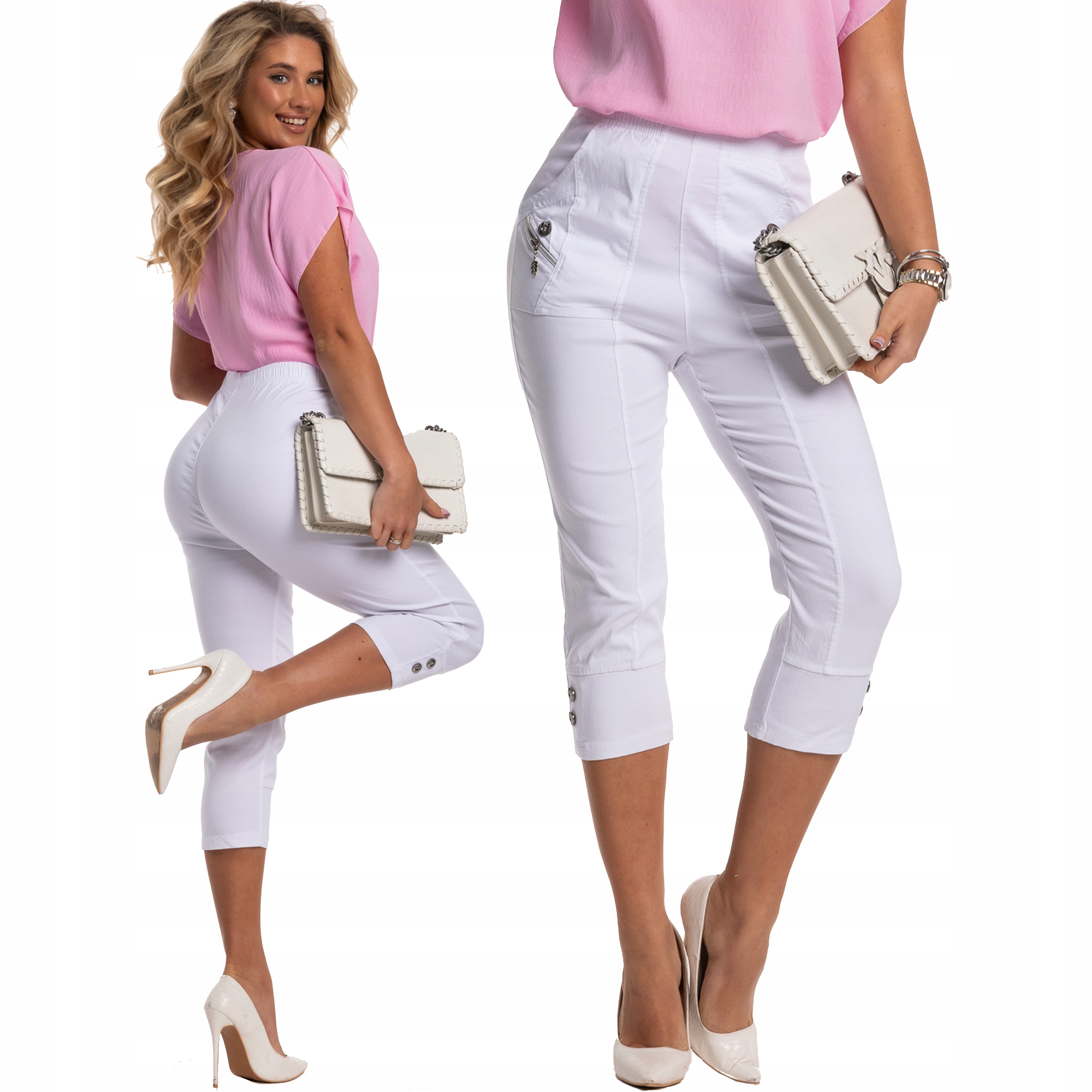 Mabaje spodnie damskie rybaczki 3/4 rozmiar 48 • Cena, Opinie • Casual ...