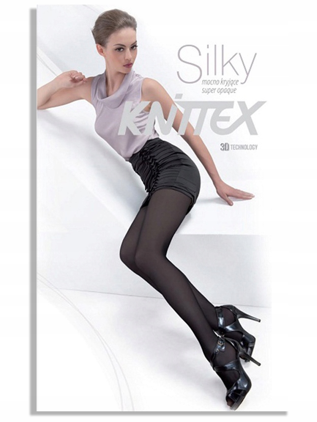 Rajstopy gładkie Knittex Silky 120den czarny Nero rozmiar 4 ...