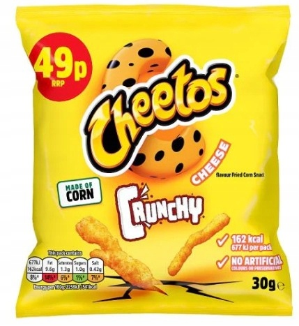 Cheetos Crunchy Cheese 30g • Opinie - Allegro