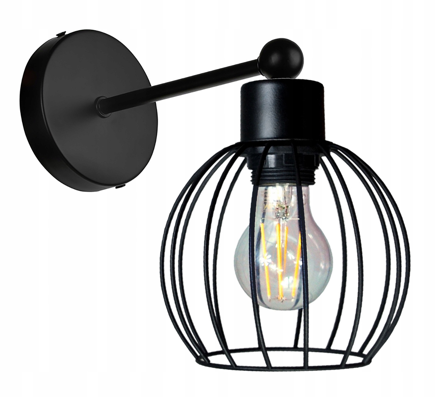 LAMPA KINKIET E27 ścienny stały loft drut KULA (5904261909698) • Cena ... LAMPA KINKIET E27 ścienny stały loft drut KULA (5904261909698) • Cena ...