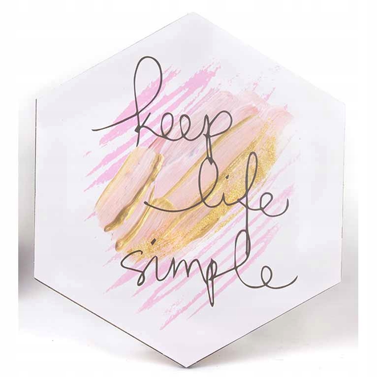 Dřevěná Cedule Keep Life Simple - Allegro