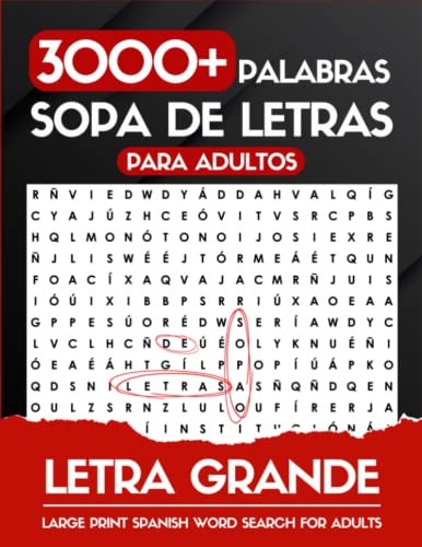 Letra Grande 3000+ Palabras Sopa de Letras Para Adultos: Libro De Sopa De Letras En Español ...