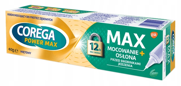COREGA Power Max krem do protez zębowych 40 g (5054563121561) • Cena ...
