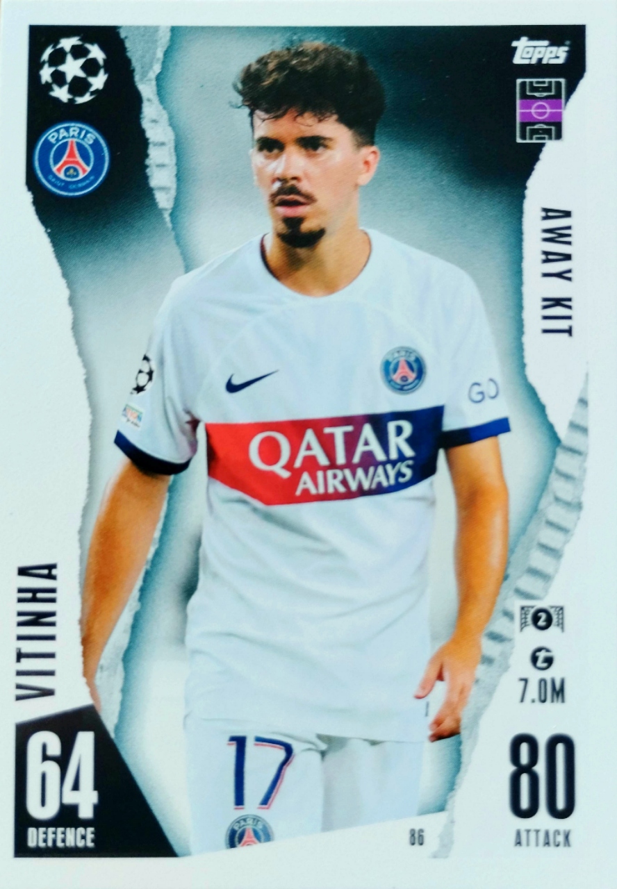 TOPPS MATCH ATTAX EXTRA 2023/2024 AWAY KIT 86 VITINHA PSG - 1708 - 15183725854 - Allegro.pl