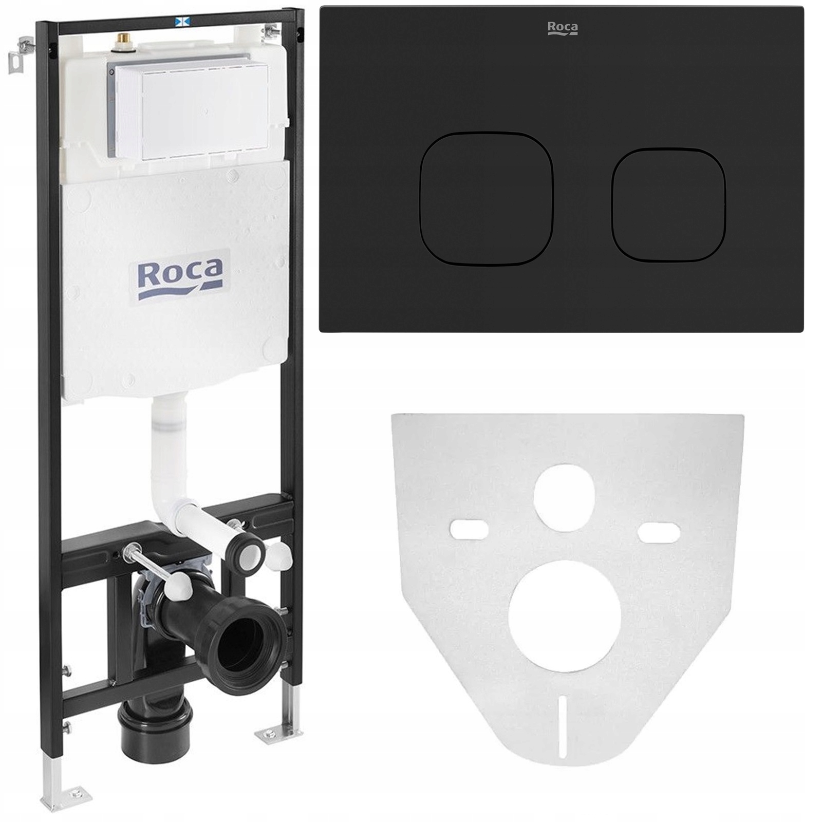 ROCA ACTIVE ONE STELAŻ PODTYNKOWY WC SLIM 8CM ZESTAW PRZYCISK CZARNY ...