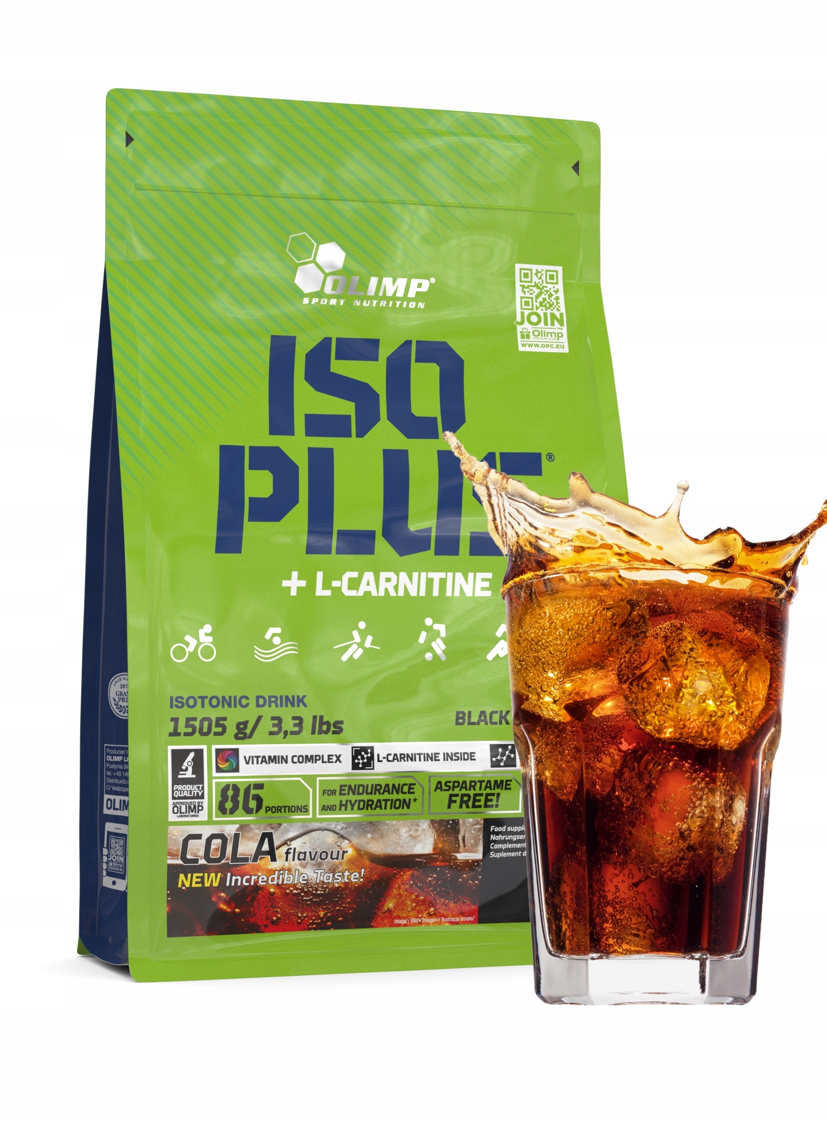 IZOTONIK ELEKTROLITY OLIMP ISO PLUS 1505g COLA - 5901330082467 ...