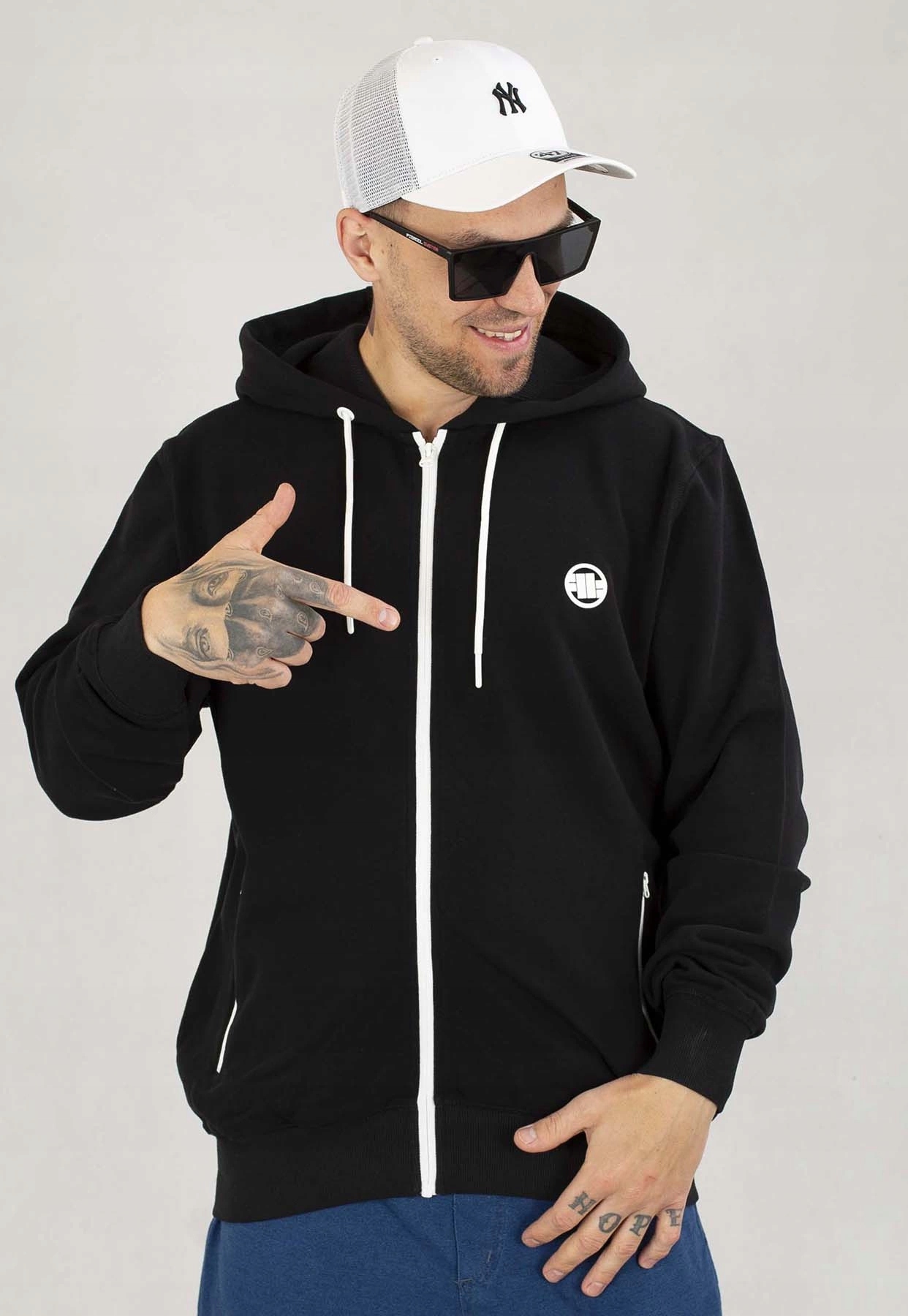 Bluza Pit Bull Z Kapturem ZIP Terry Small Logo czarna 16267650486 ...