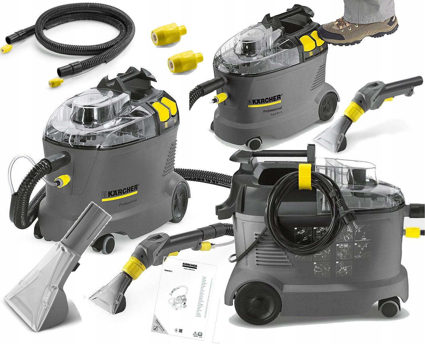 Odkurzacz piorący Karcher Puzzi 8/1 1.100-240.0 1200W pranie tapicerki ...