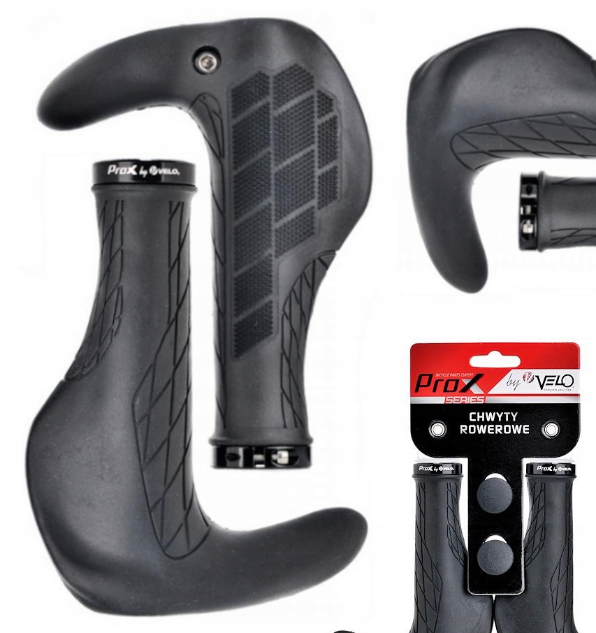 PROX CHWYTY KIEROWNICY GRIPY RĄCZKI ROWEROWE ROGI VELO SKRĘCANE WYGODNE ...