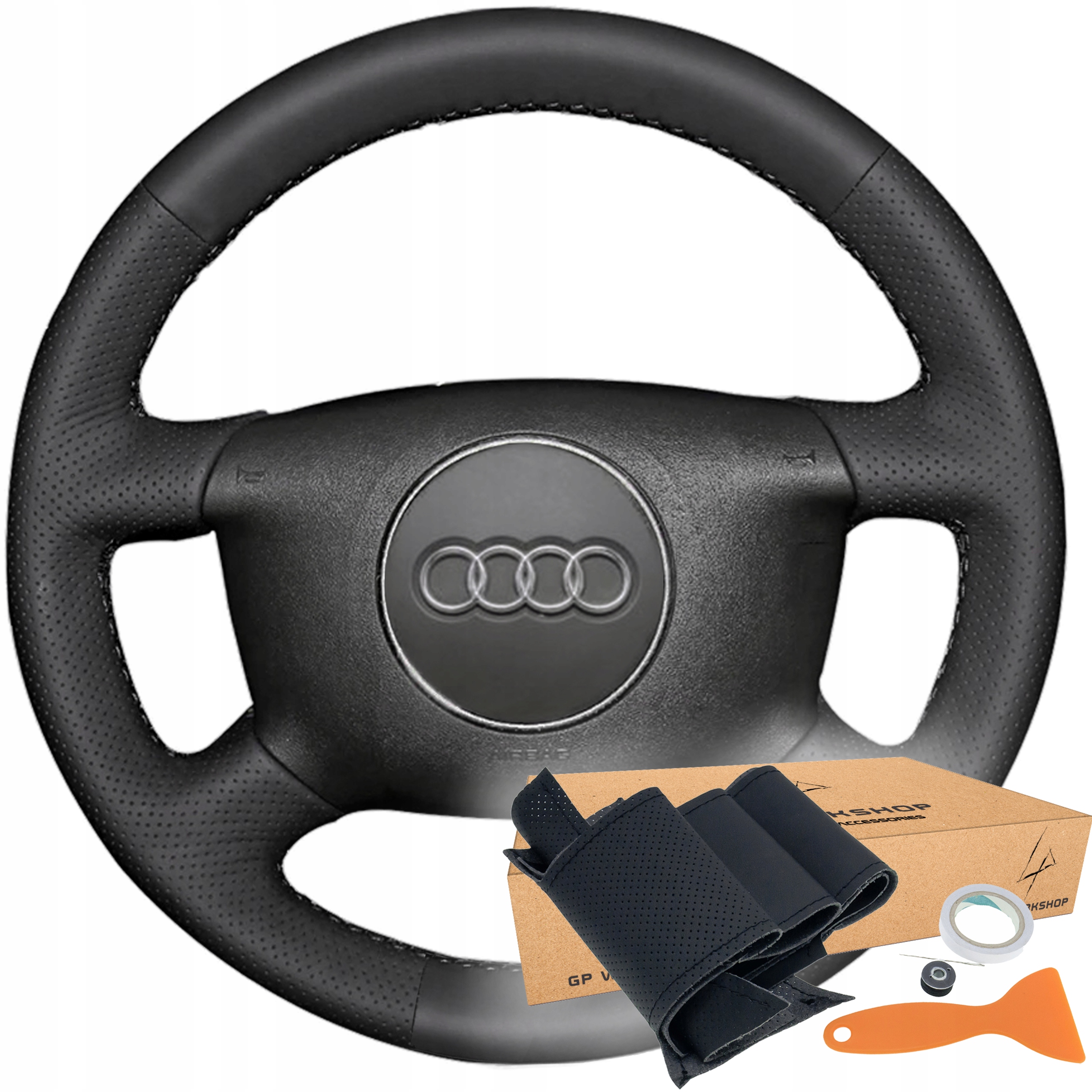 POKROWIEC KIEROWNICY AUDI A2 A3 A4 B5 B6 A6 C5 A8 5905600790434 za 98 ...