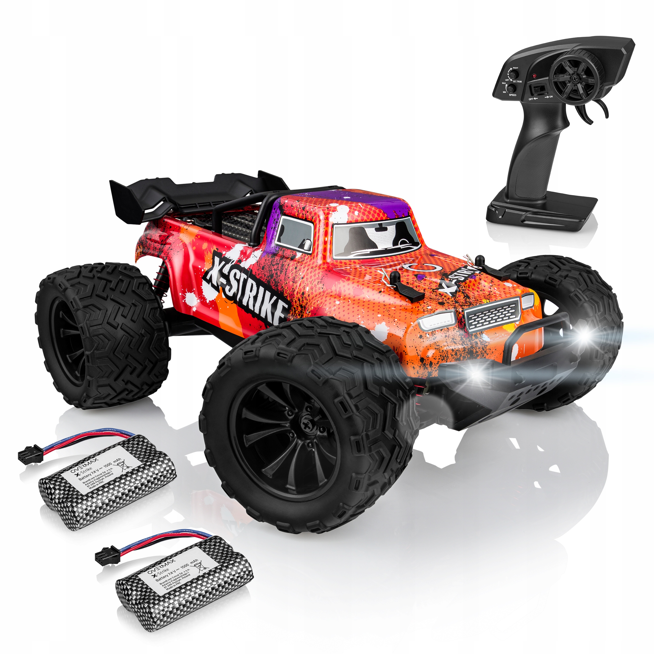 Samochód zdalnie sterowany Overmax X-Strike 4x4 45 km/h (5903771703314 ...