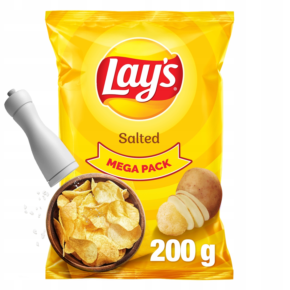 Lay's Lays Salt Chipsy ziemniaczane solone 200g (5900259128706) • Cena ...