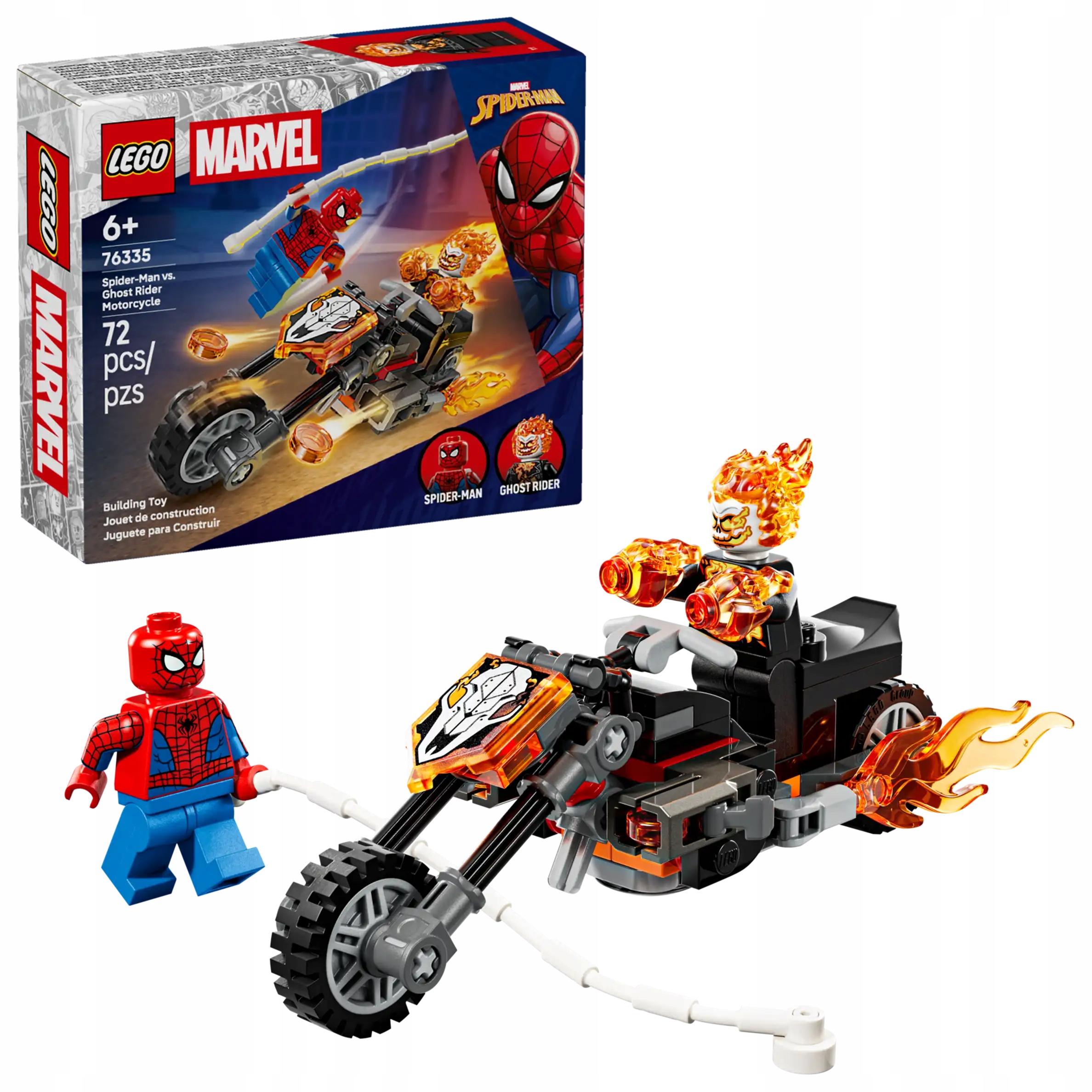 LEGO MARVEL 76335 SPIDER-MAN KONTRA GHOST RIDER NA MOTOCYKLU ...