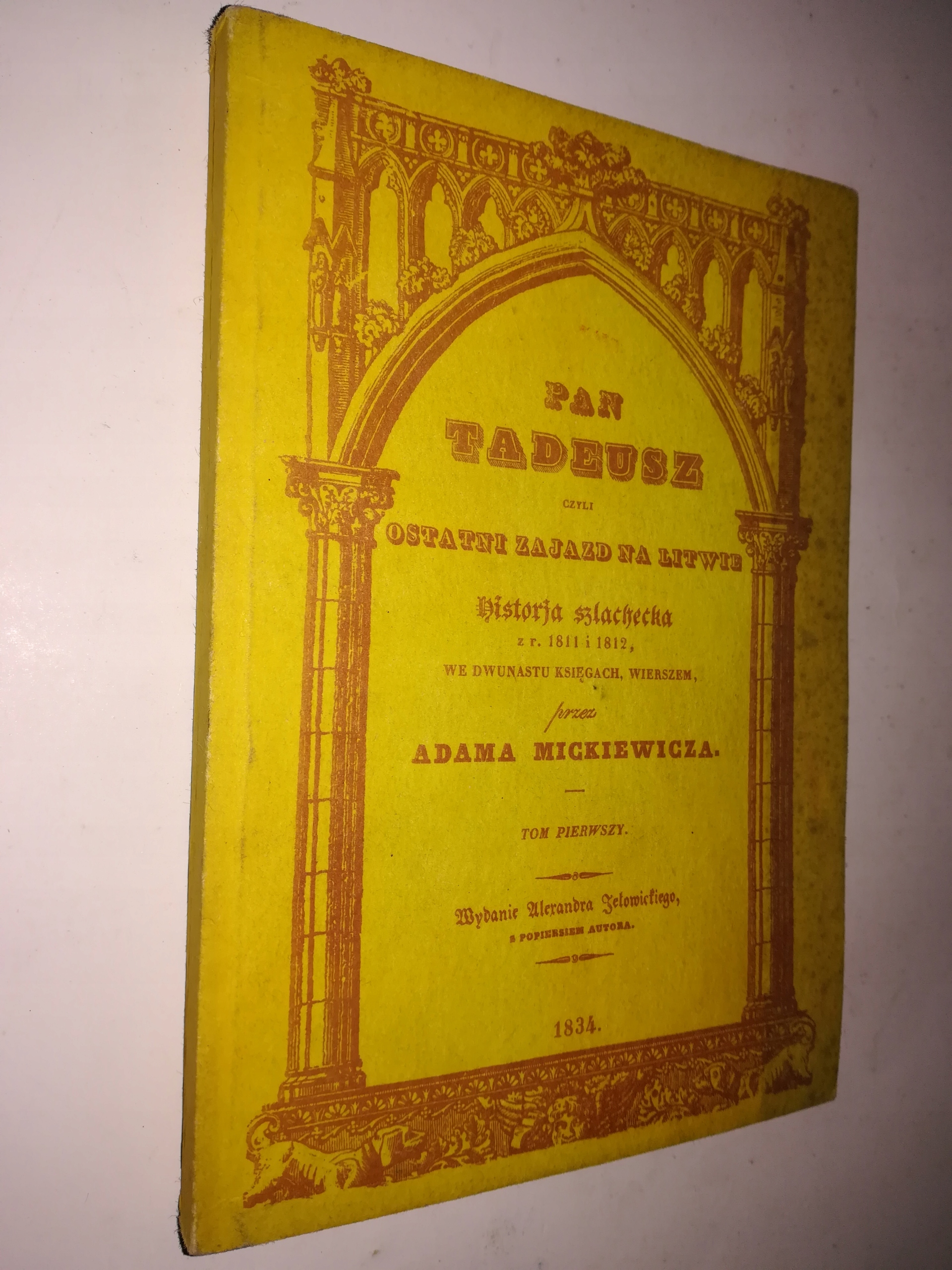 Pan Tadeusz 1834 reprint 1925 Adam Mickiewicz Literatura piękna ...