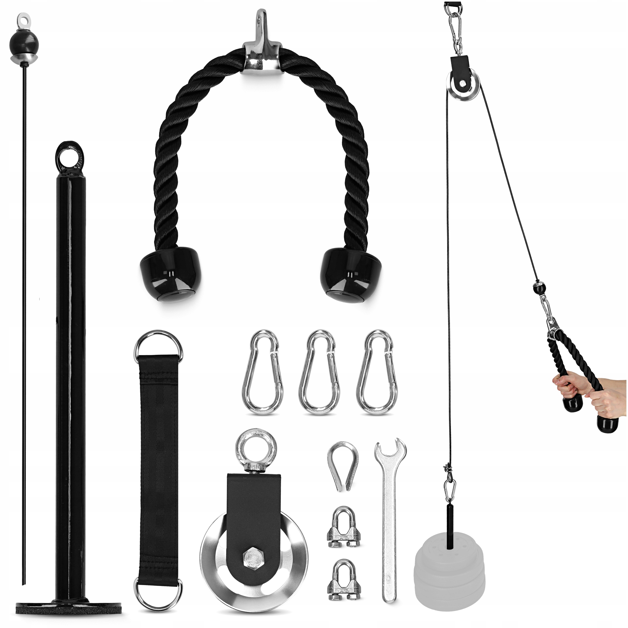 Závěsná posilovací kladka ke stropu 4FIZJO, (5907739315670) • Ceny, Recenze - Allegro