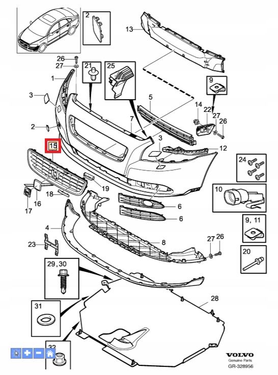 Volvo OE 30795039 atrapa chłodnicy - porównaj ceny - Allegro.pl