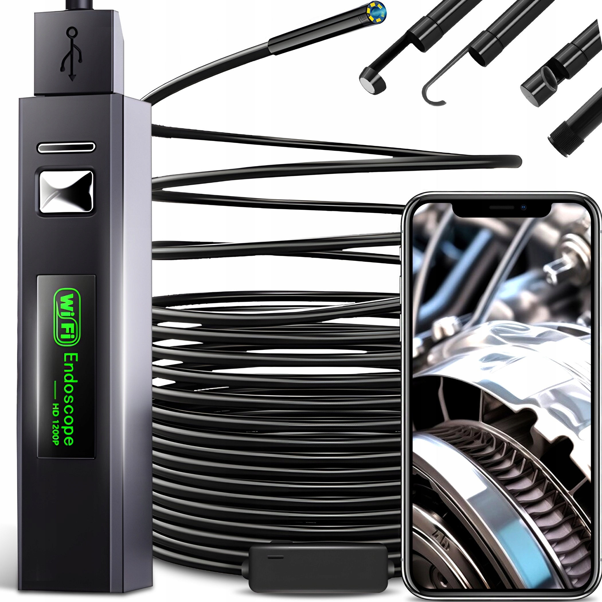 KAMERA ENDOSKOPOWA INSPEKCYJNA WARSZTATOWA TELEFON PC 3w1 ANDROID iOS ... KAMERA ENDOSKOPOWA INSPEKCYJNA WARSZTATOWA TELEFON PC 3w1 ANDROID iOS ...