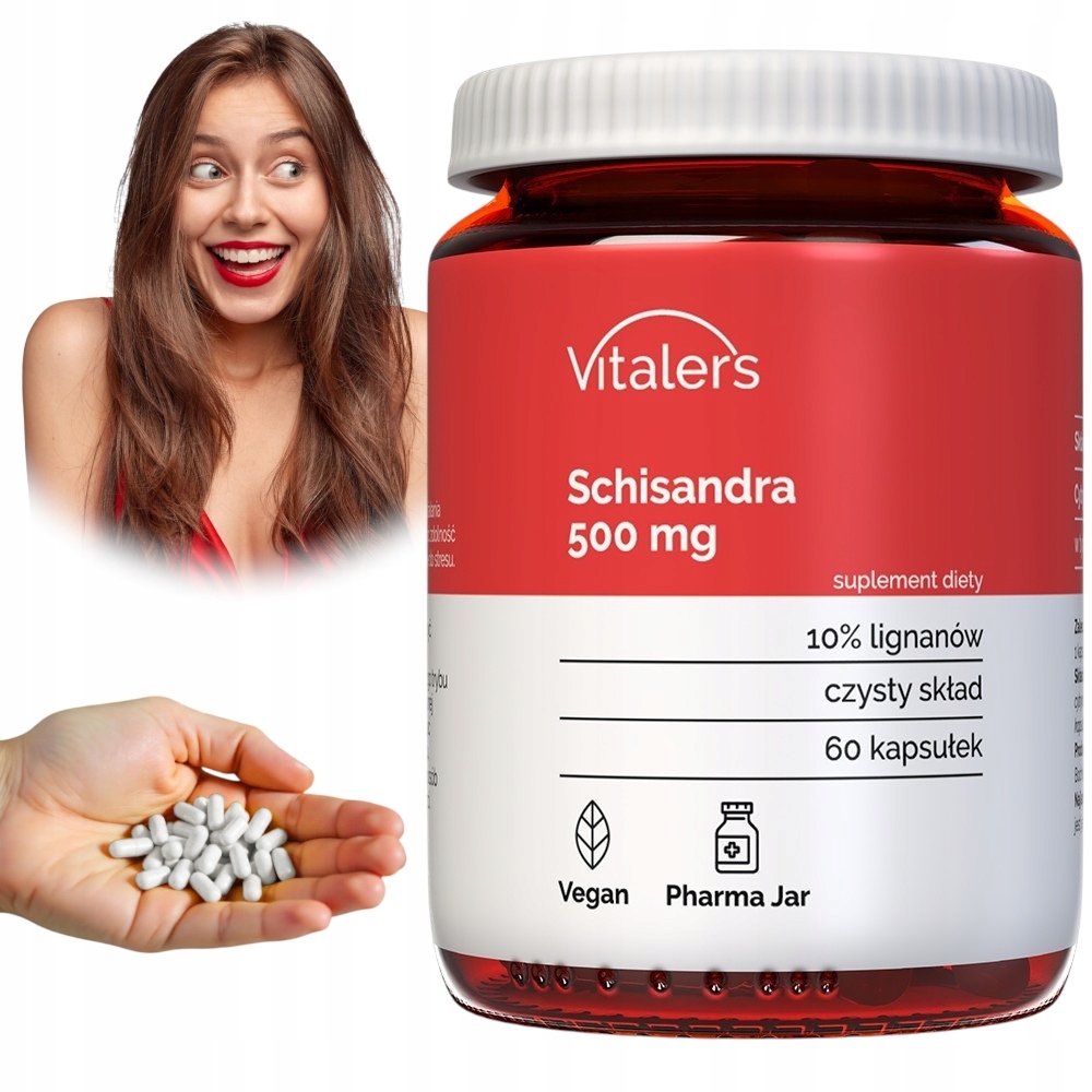 Vitaler's Schisandra Cytryniec Chiński 500mg 60kap • Cena, Opinie - Allegro