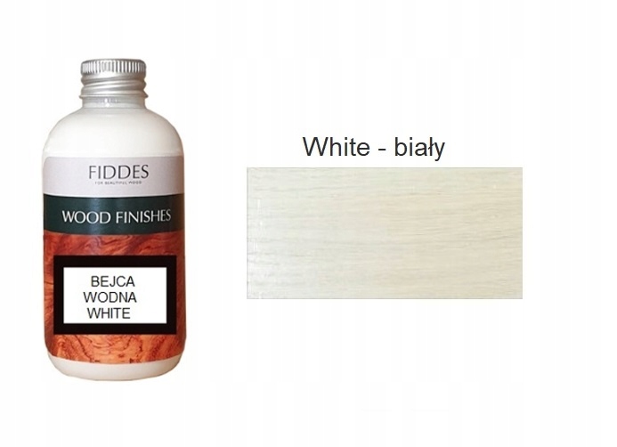 FIDDES Bejca wodna biała do drewna 100ml WHITE • Cena, Opinie • Środki ...