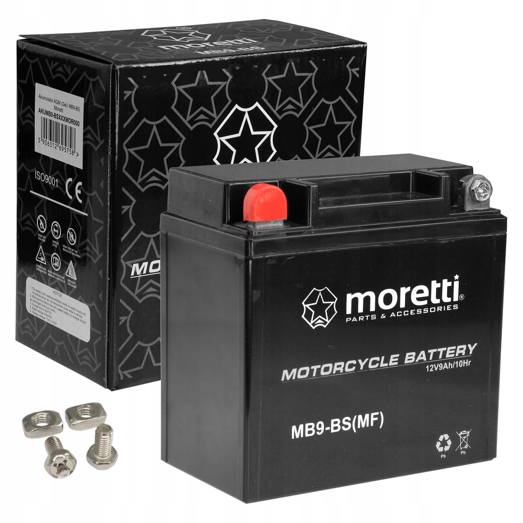Akumulator motocyklowy Moretti AGM Gel MB9-BS 9Ah 5900774864660 za 108 ...