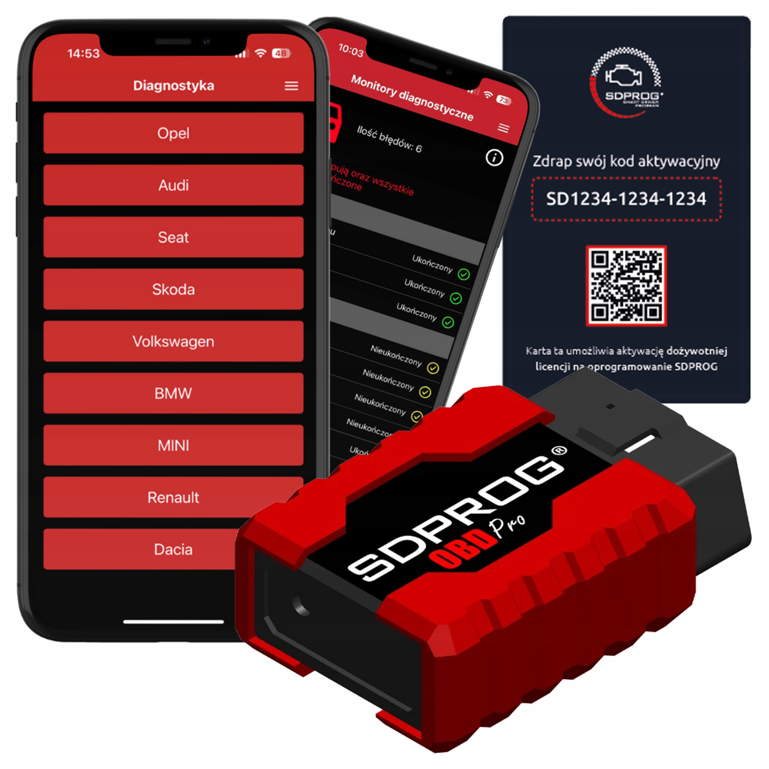 SDPROG PROGRAM DO DIAGNOSTYKI SAMOCHODU AUTA + INTERFEJS TESTER OBD PRO ...