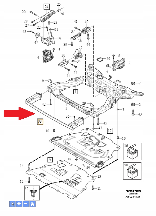 Volvo OE 31387240 belka dolna chłodnic za 600.22PLN z Szczecin ...