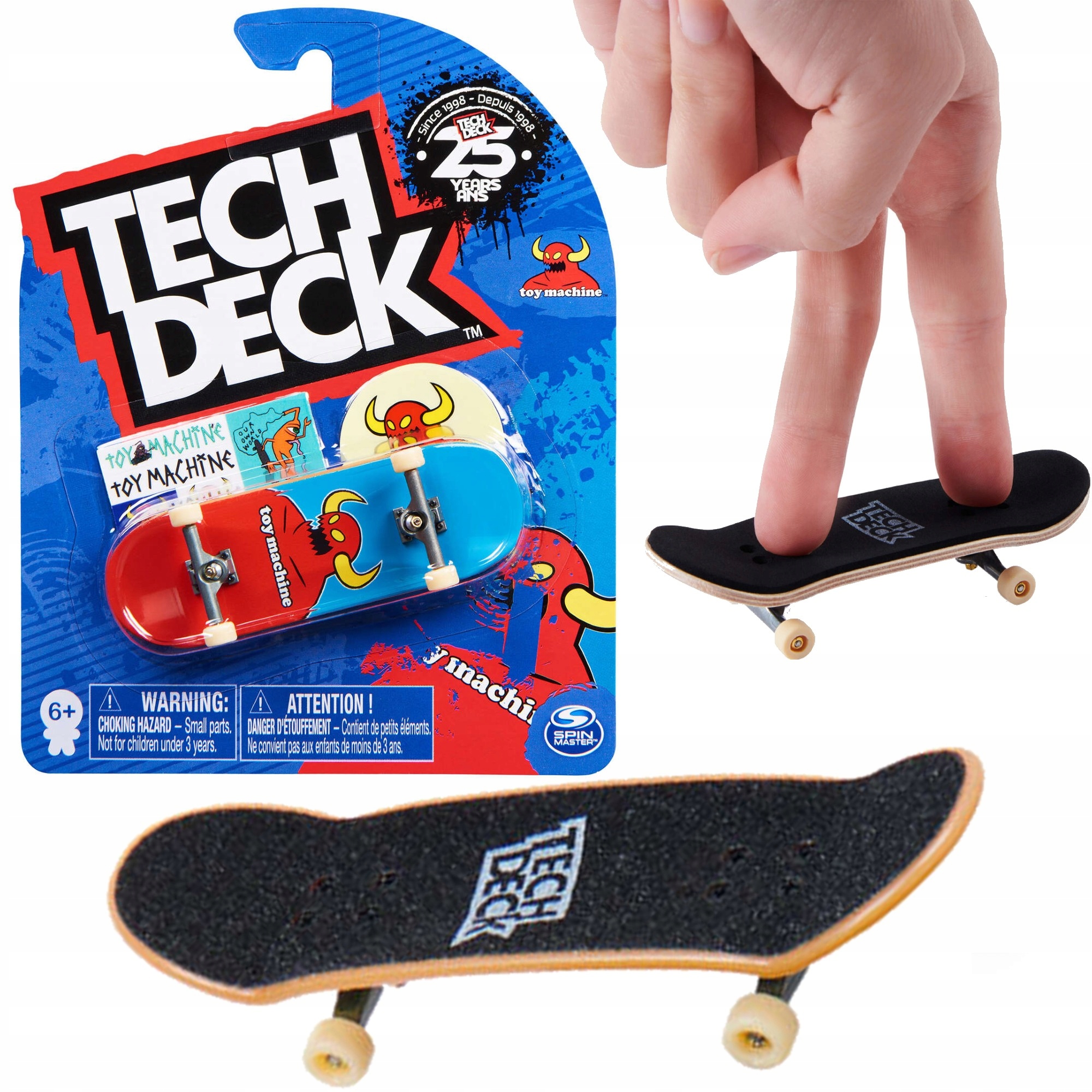 DESKOROLKA TOY MACHINE FINGERBOARD + NAKLEJKI TECH DECK - 5904204241960 ...