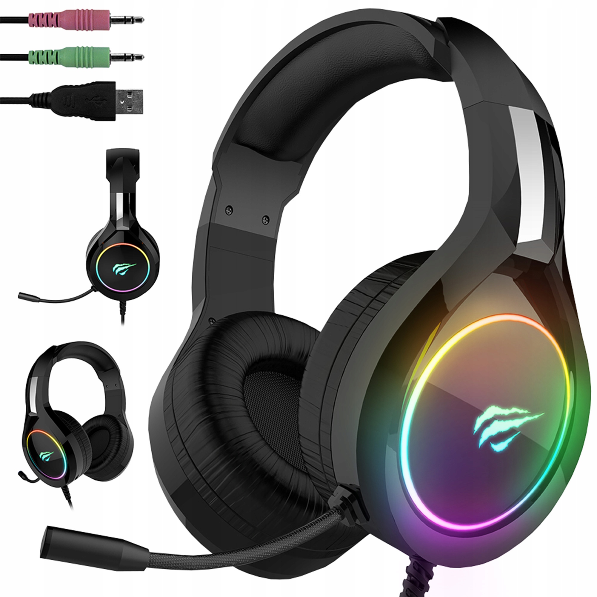 Słuchawki Gamingowe Dla Graczy Havit H2232d Mikrofon Led Rgb Pc - Sklep ...