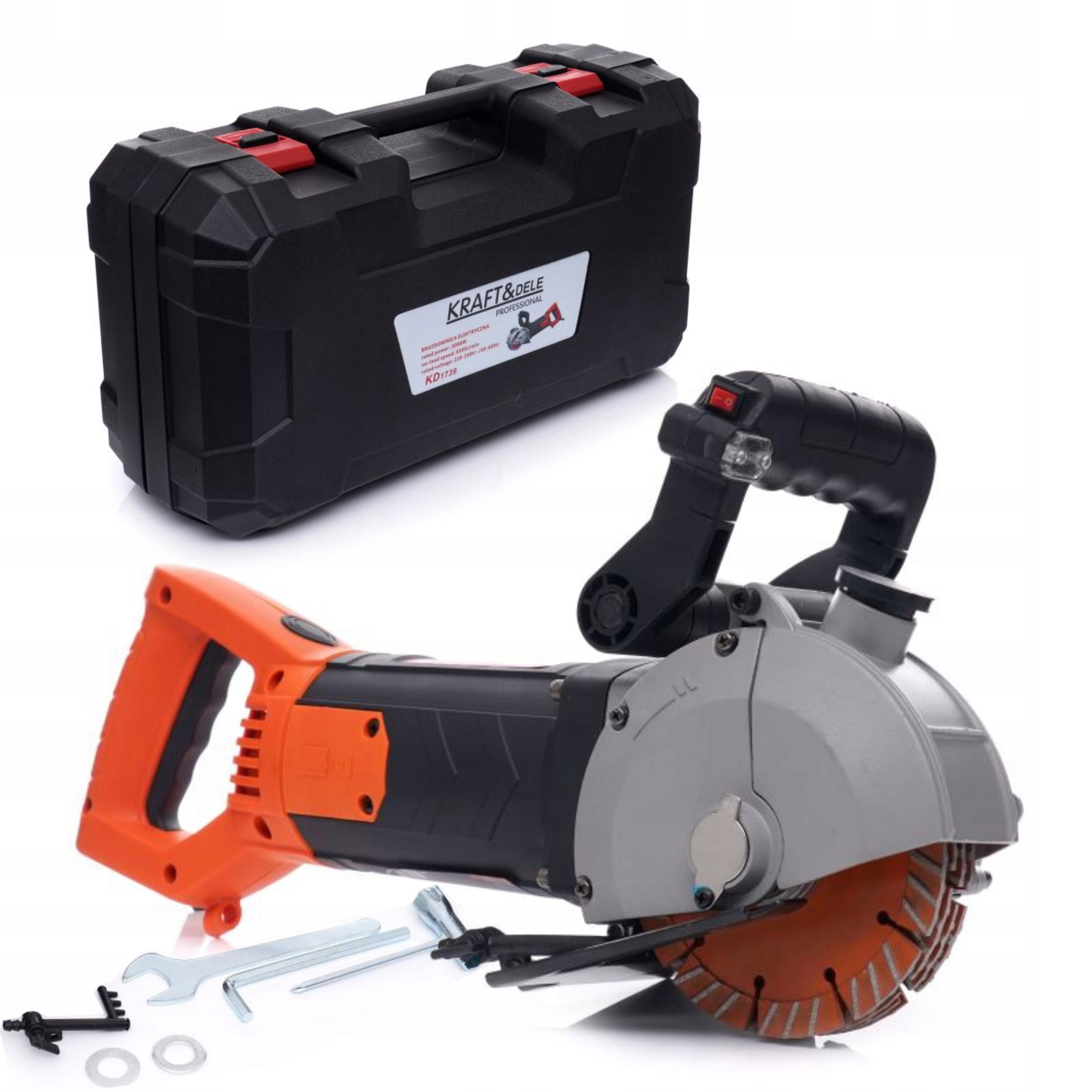 BRUZDOWNICA ELEKTRYCZNA 3000W DO BETONU ROWKÓW PRACA Z WODĄ LASER ...