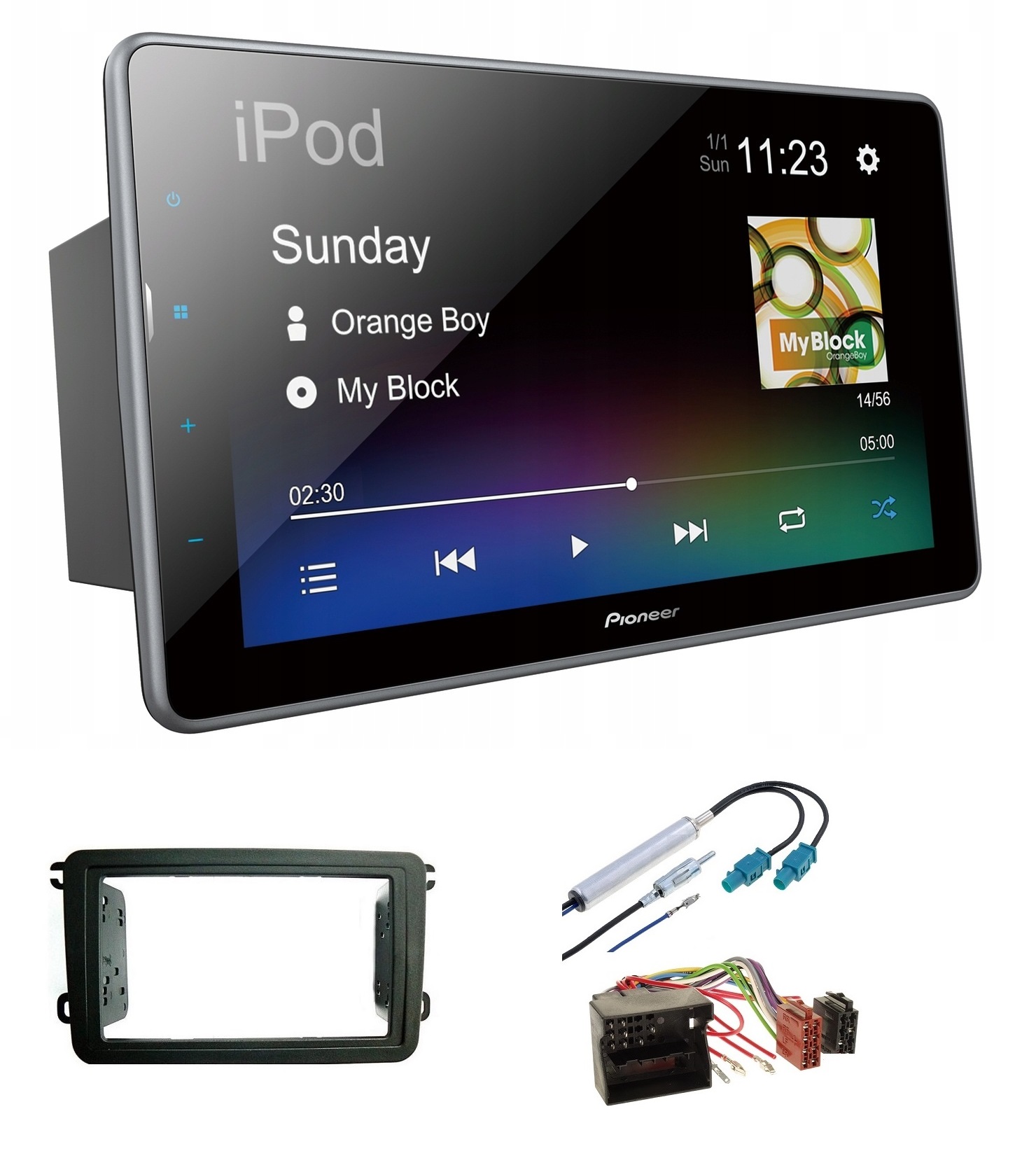 Pioneer DMH-AF555BT Radio LCD 9" VW GOLF 5 6 T5 - Sklep, Opinie, Cena w ...