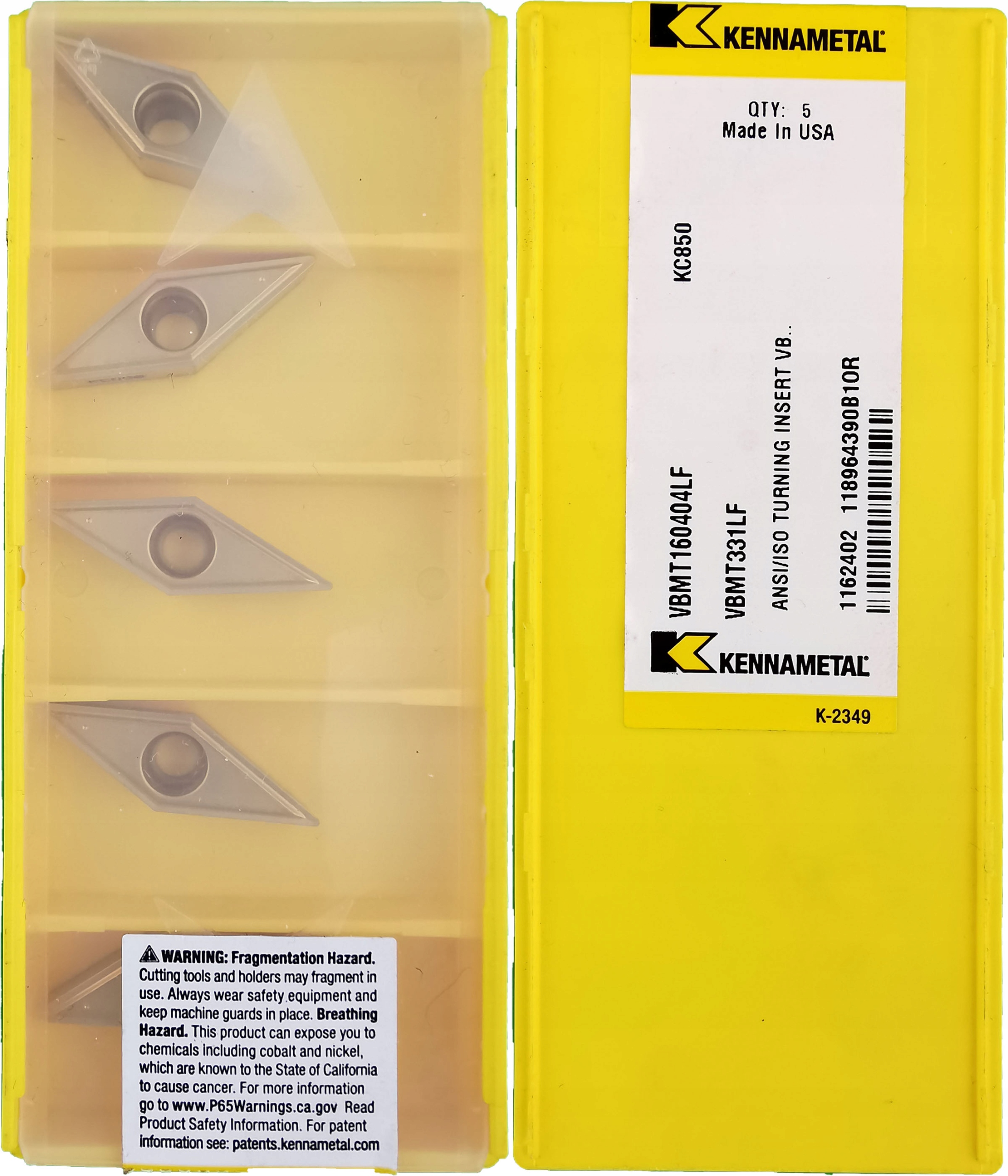 Płytki VBMT 160404LF KC850 KENNAMETAL (VBMT 160404LF KC850 KENNAMETAL) • Cena, Opinie • Płytki ...